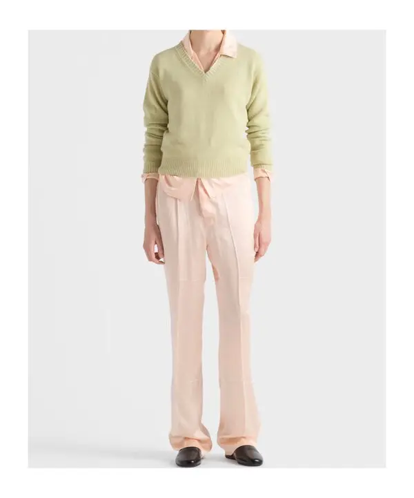 Prada Wool And Cashmere V-neck Sweater