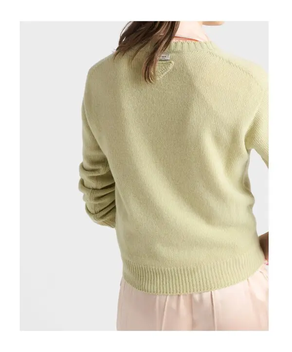 Prada Wool And Cashmere V-neck Sweater