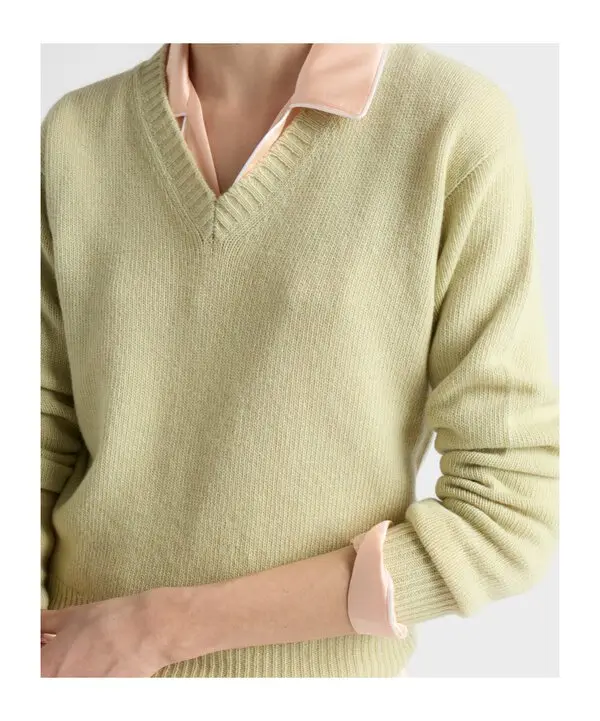Prada Wool And Cashmere V-neck Sweater