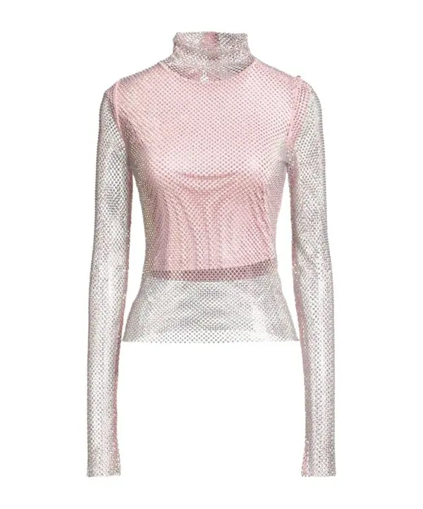 Sportmax Crystal-embellished High Neck Long Sleeve Top