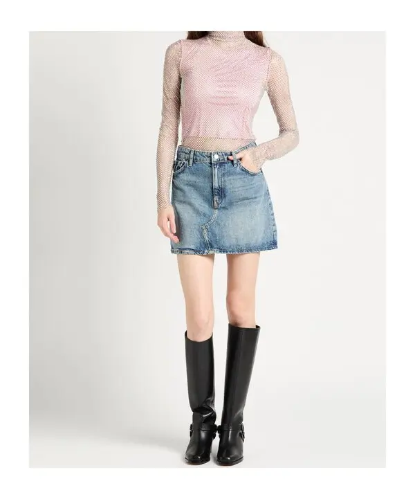 Sportmax Crystal-embellished High Neck Long Sleeve Top