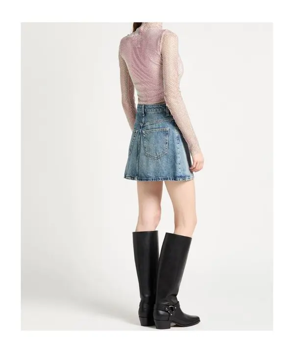 Sportmax Crystal-embellished High Neck Long Sleeve Top