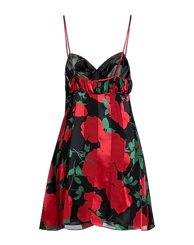 Saint Laurent Floral Print Satin Slip Dress