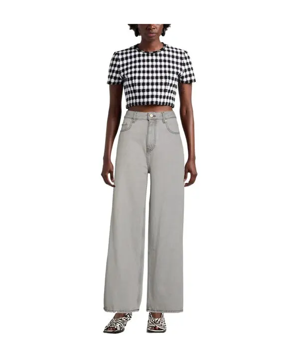 GANNI High-waisted Wide-leg Jeans - Gray