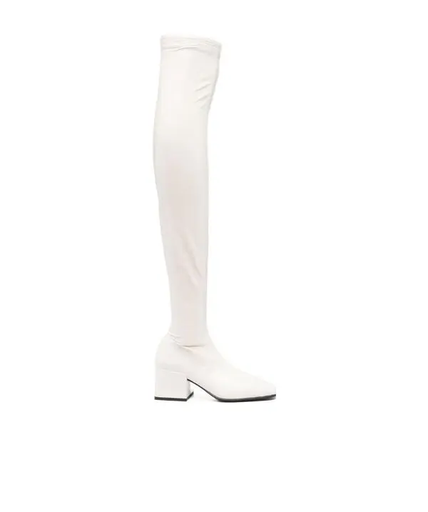 COURREGES Thigh High Boots With Embossed Logo