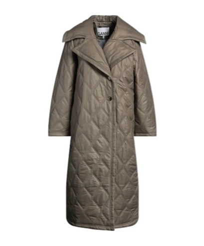 GANNI Thickened Long Trench Coat