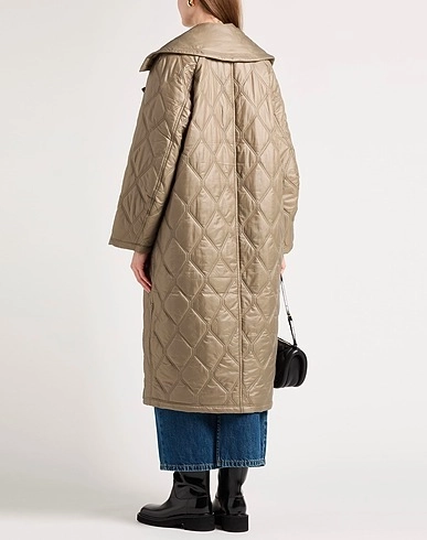 GANNI Thickened Long Trench Coat