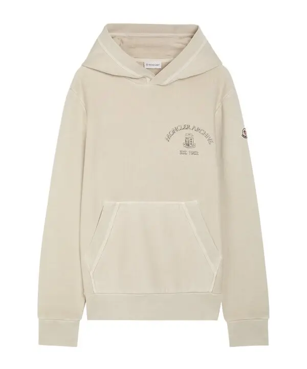 Moncler Logo Hooded Cotton Sweatshirt