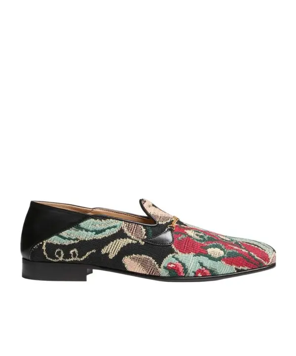 Valentino Garavani Jiggie Loafers In Gobelin Fabric