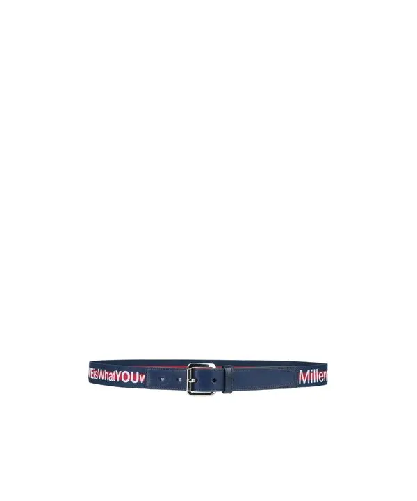 Dolce & Gabbana Two-tone Leather Woven Belt - Blue