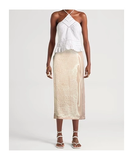 Sportmax Two-tone Flared Midi Skirt