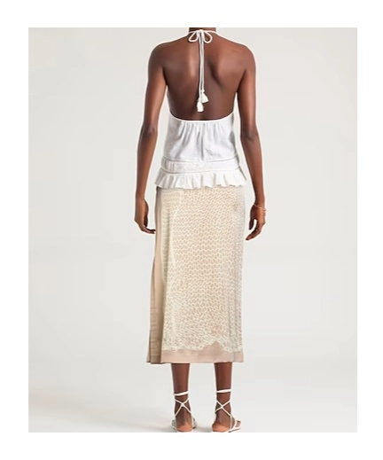 Sportmax Two-tone Flared Midi Skirt