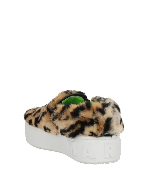 Marni Leopard Print Slip-on Platform Shoes