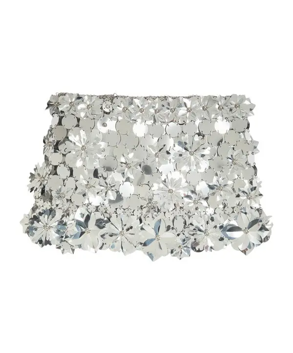 Rabanne Sequin-embellished Linked Metal Mini Skirt