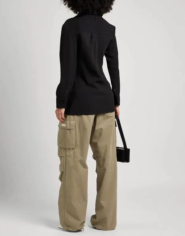Tory Burch Solid Long-sleeve Blouse