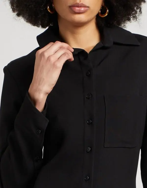 Tory Burch Solid Long-sleeve Blouse