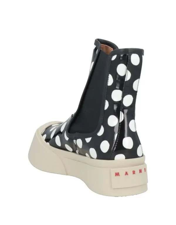 Marni Polka-dot Patent Leather Chelsea Boots