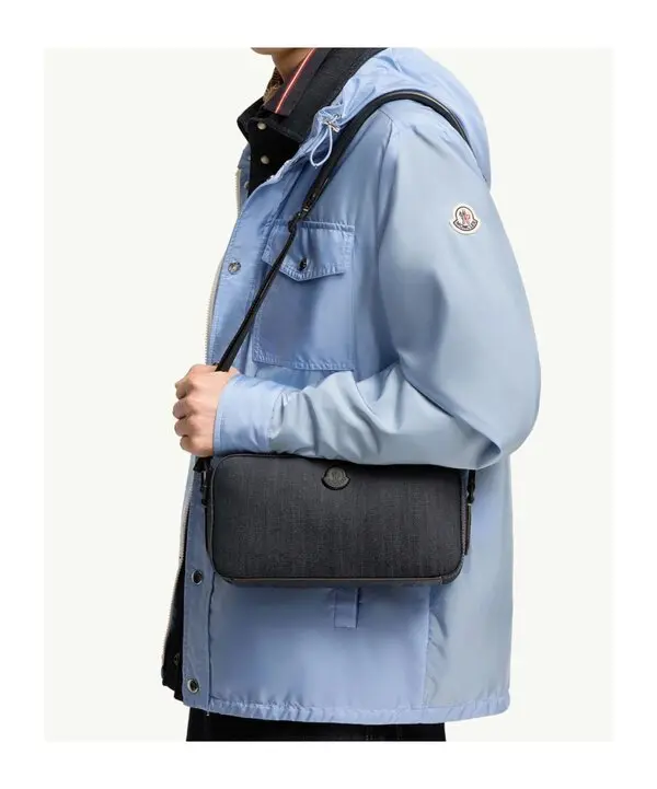 Moncler Carlo Denim Crossbody Bag
