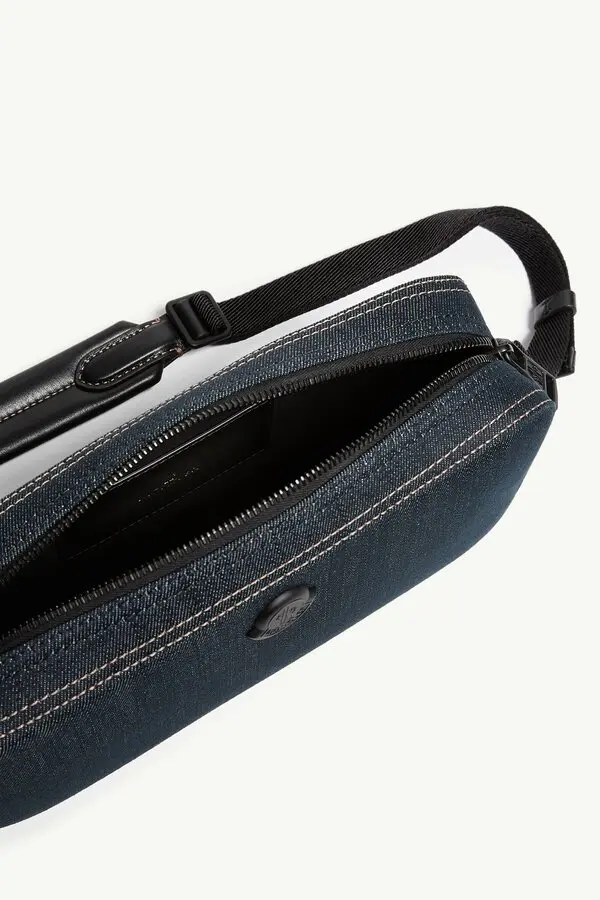 Moncler Carlo Denim Crossbody Bag