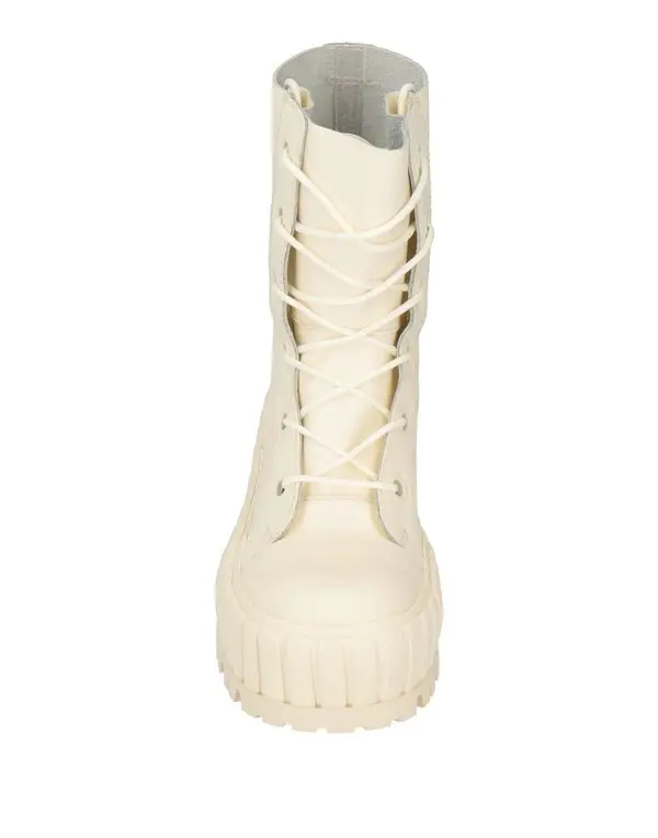 MAISON MARGIELA Lace-up Round Toe Platform Leather Boots