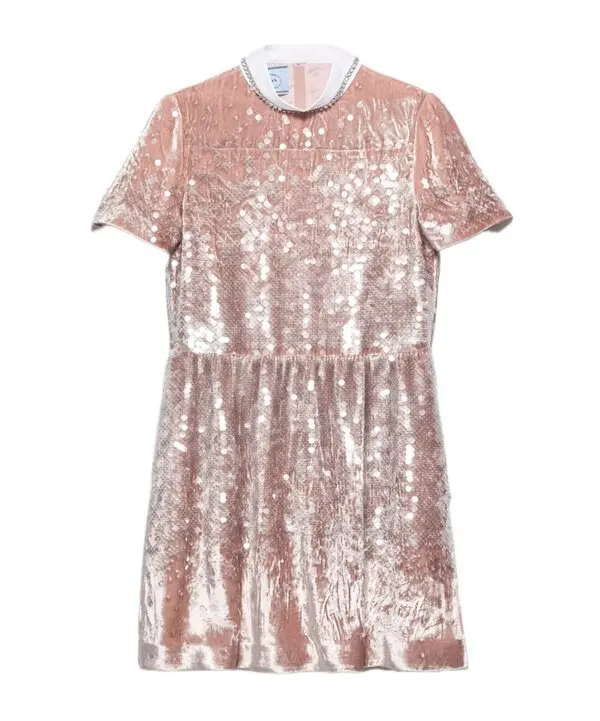 Prada Sequin Velvet Mini Dress