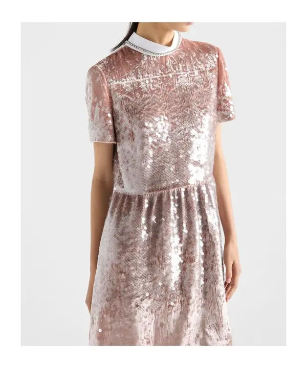 Prada Sequin Velvet Mini Dress