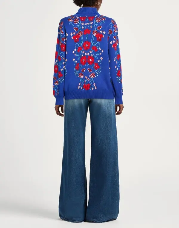 Farm Rio Floral-print Polo Neck