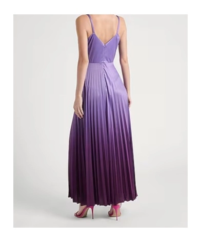 MAXCO. Max&co. Sleeveless V-neck Pleated Jersey Maxi Dress