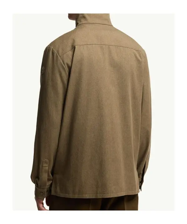 Moncler Leather Logo Cotton Jacket