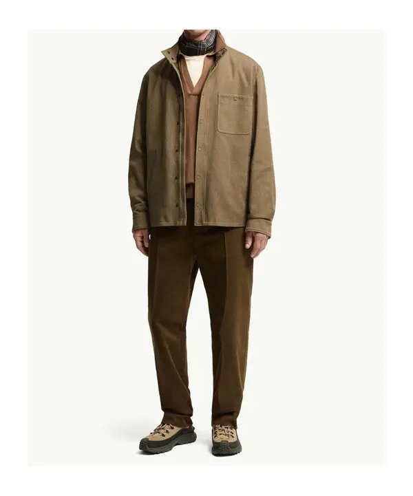 Moncler Leather Logo Cotton Jacket