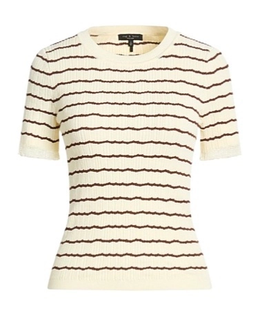 Rag & Bone Striped Knitted Short-sleeved Shirt