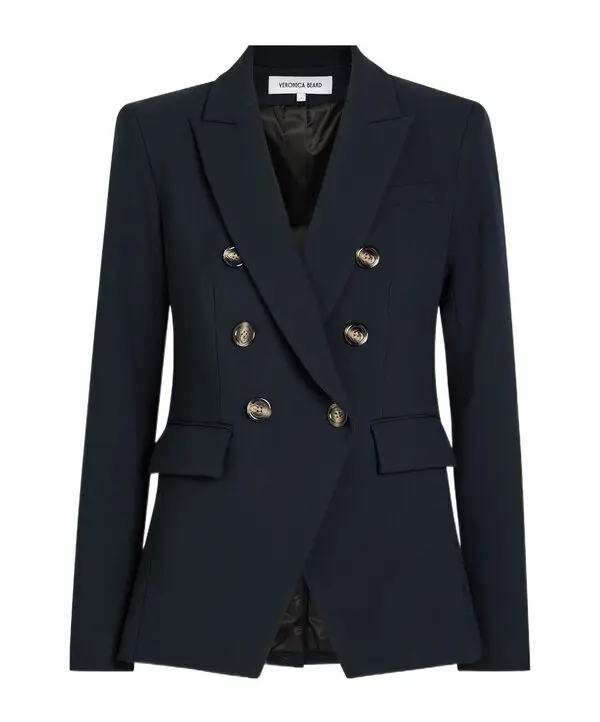 Veronica Beard Miller Dickey Horn Crepe Blazer