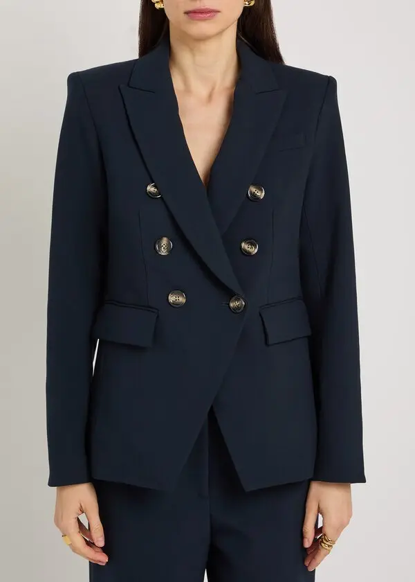 Veronica Beard Miller Dickey Horn Crepe Blazer
