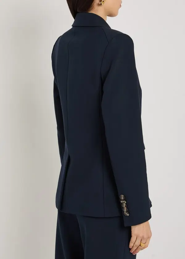 Veronica Beard Miller Dickey Horn Crepe Blazer