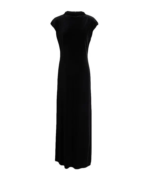 MAXCO. Max&co. Flared Velvet Maxi Dress - Black