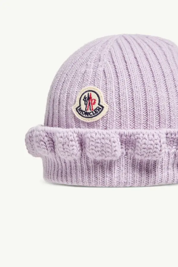 Moncler Ruffle-trimmed Wool Cashmere Beanie