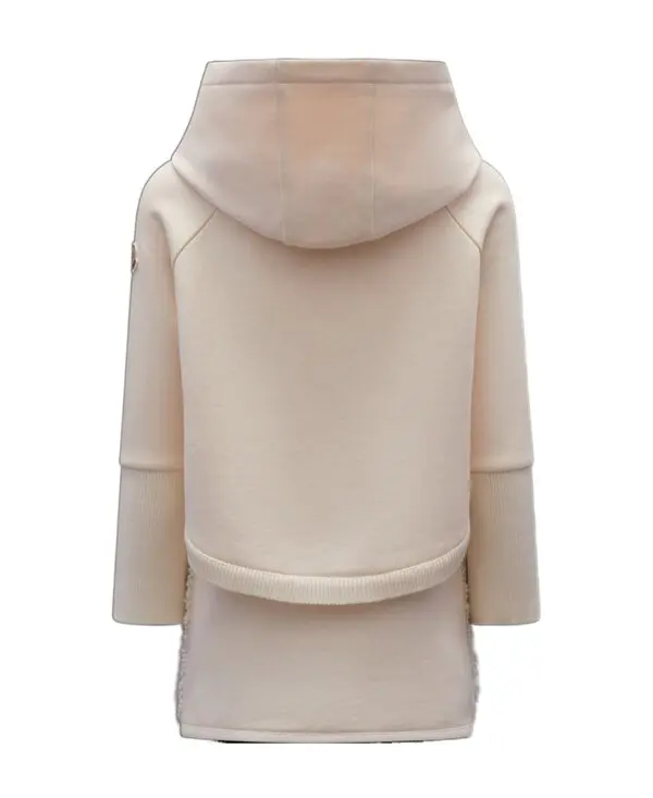 Moncler Wool Jacquard Two-piece Set With Hooded Sweater And Skirt