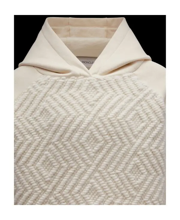 Moncler Wool Jacquard Two-piece Set With Hooded Sweater And Skirt