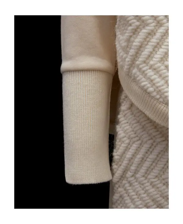 Moncler Wool Jacquard Two-piece Set With Hooded Sweater And Skirt