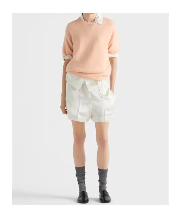 Prada Wool And Cashmere Crew-neck Sweater