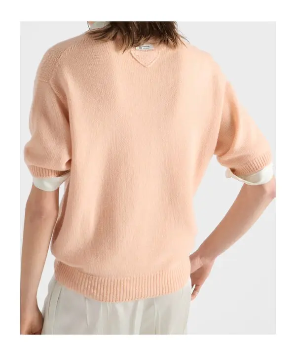 Prada Wool And Cashmere Crew-neck Sweater