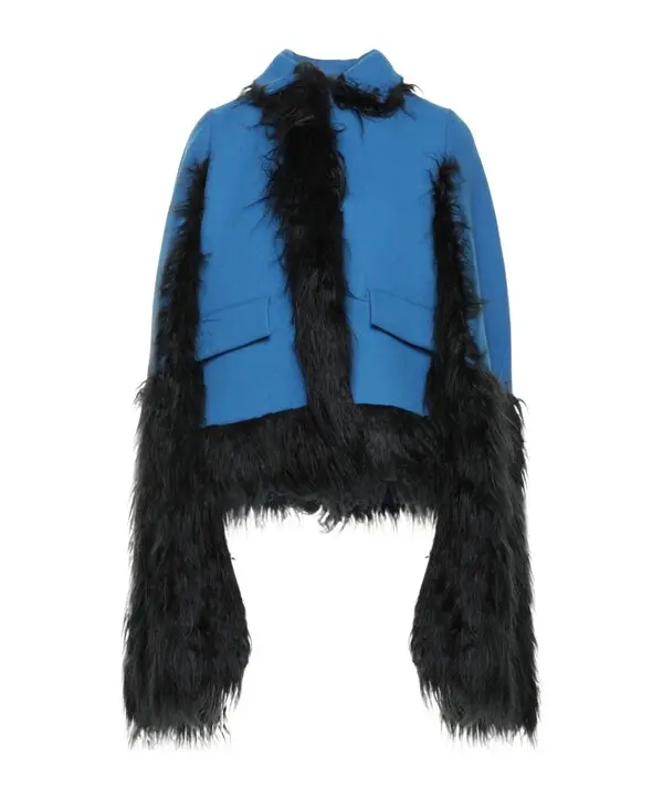 MAISON MARGIELA Two-tone Wool Sleeveless Coat