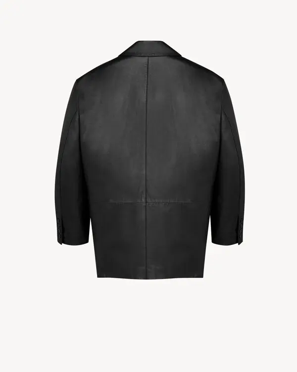 Saint Laurent Long-sleeved Leather Jacket