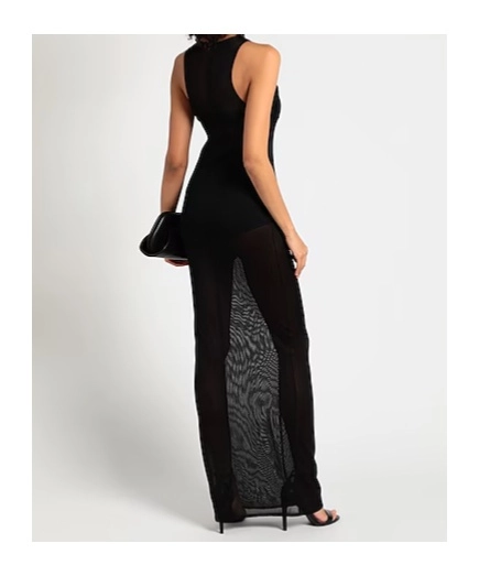 Saint Laurent Round Neck Sleeveless Maxi Dress