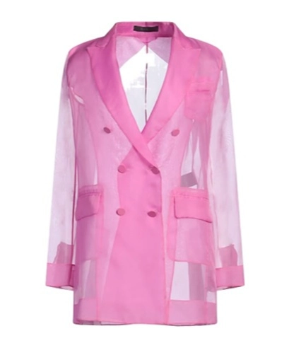 Max Mara Double-breasted Suit Jacket - Pink
