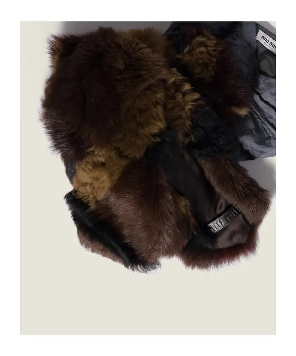 Miu Miu Shearling Patchwork Stole