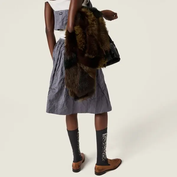 Miu Miu Shearling Patchwork Stole