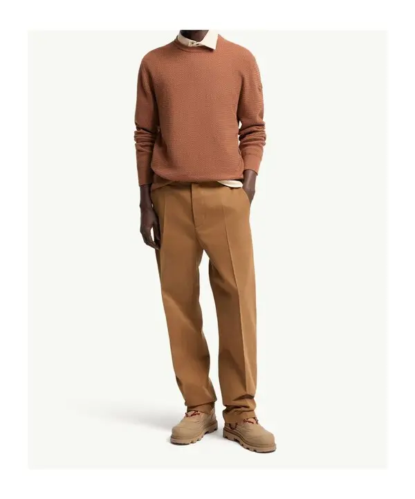 Moncler Textured Cashmere Wool Crew Neck Sweater