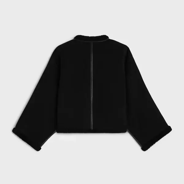 Celine Suede Jacket With Quilted Details