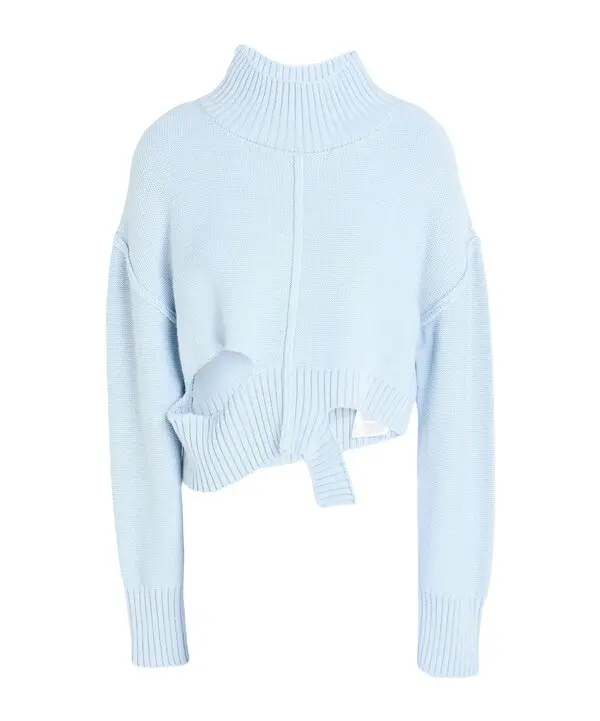 MAISON MARGIELA Solid Color Medium-weight Knitted Turtleneck Sweater